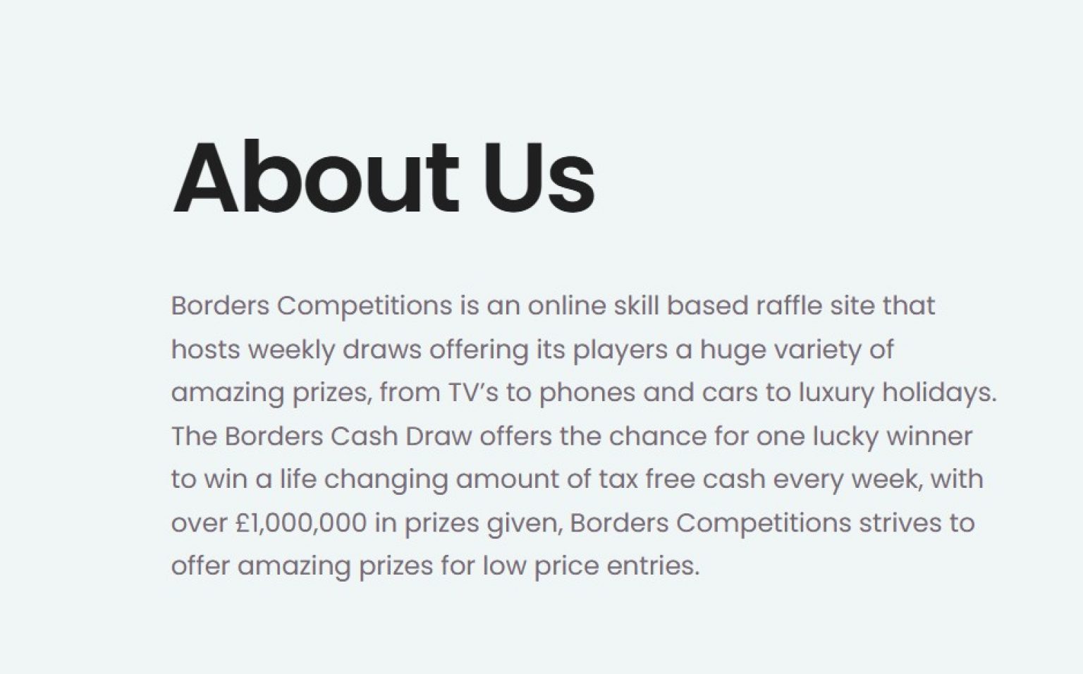 Borders Competitions Review - Real Competitions