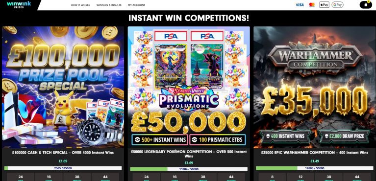 WinWink Review - Real Competitions